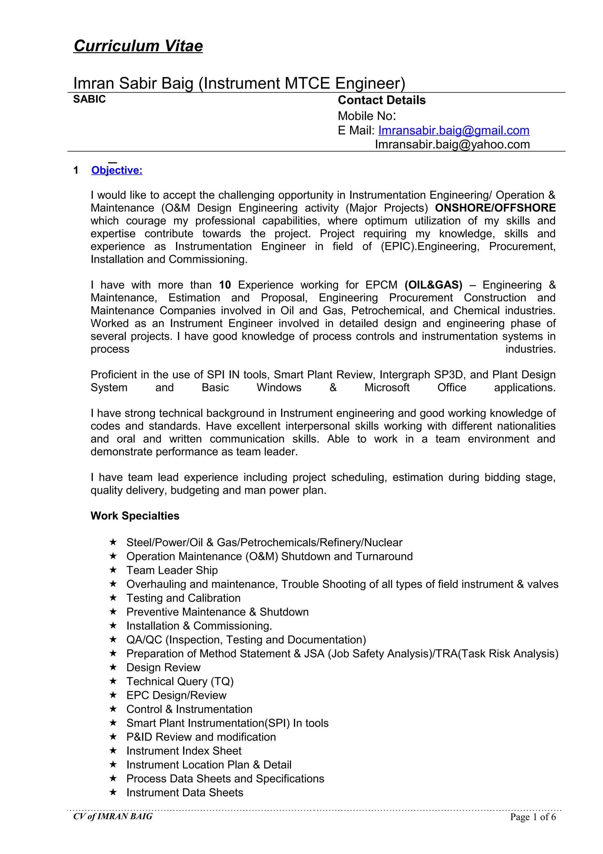 Imran_CV | DOC
