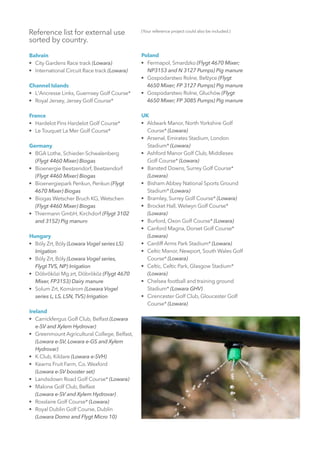 Reference list EXTERNAL USE Xylem in irrigation and agriculture | PDF ...