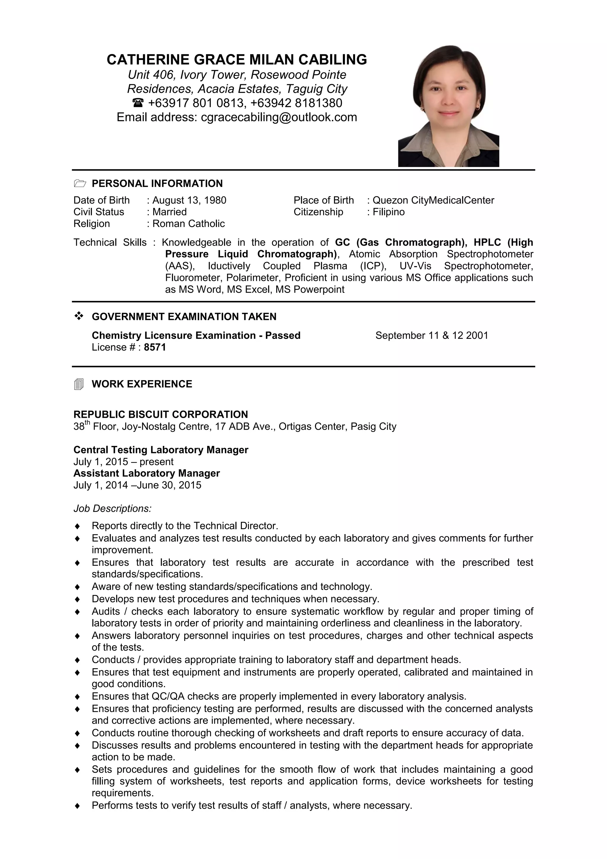 GRACE RESUME | PDF