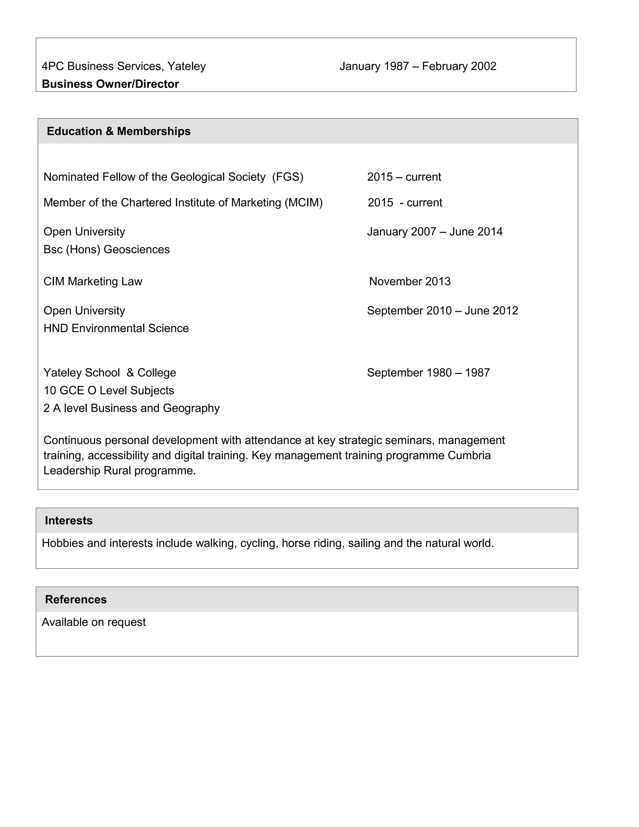 Rachel Bell CV 2016 | PDF