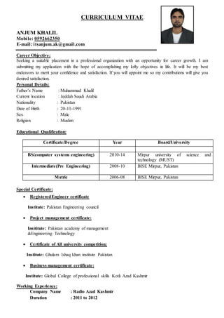 CV OF ANJUM KHALIL | DOCX