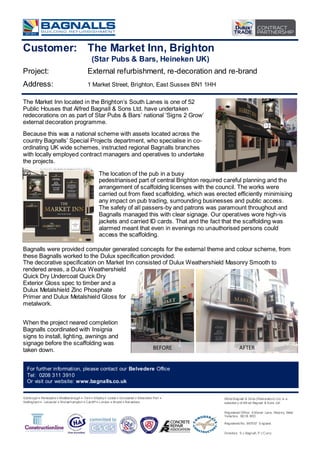 Case Study - Market Inn, Star Pubs | PDF