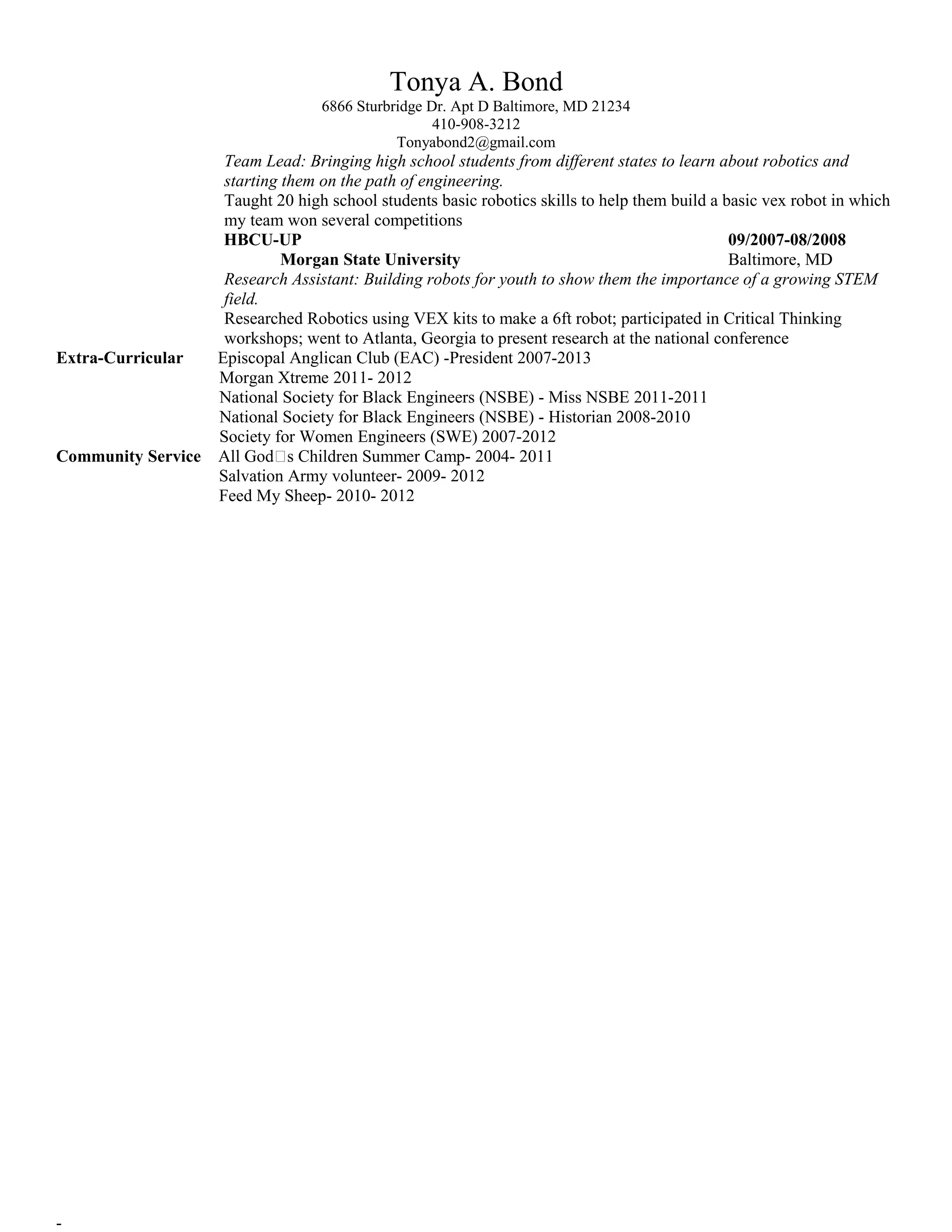 TonyaBondResume | PDF