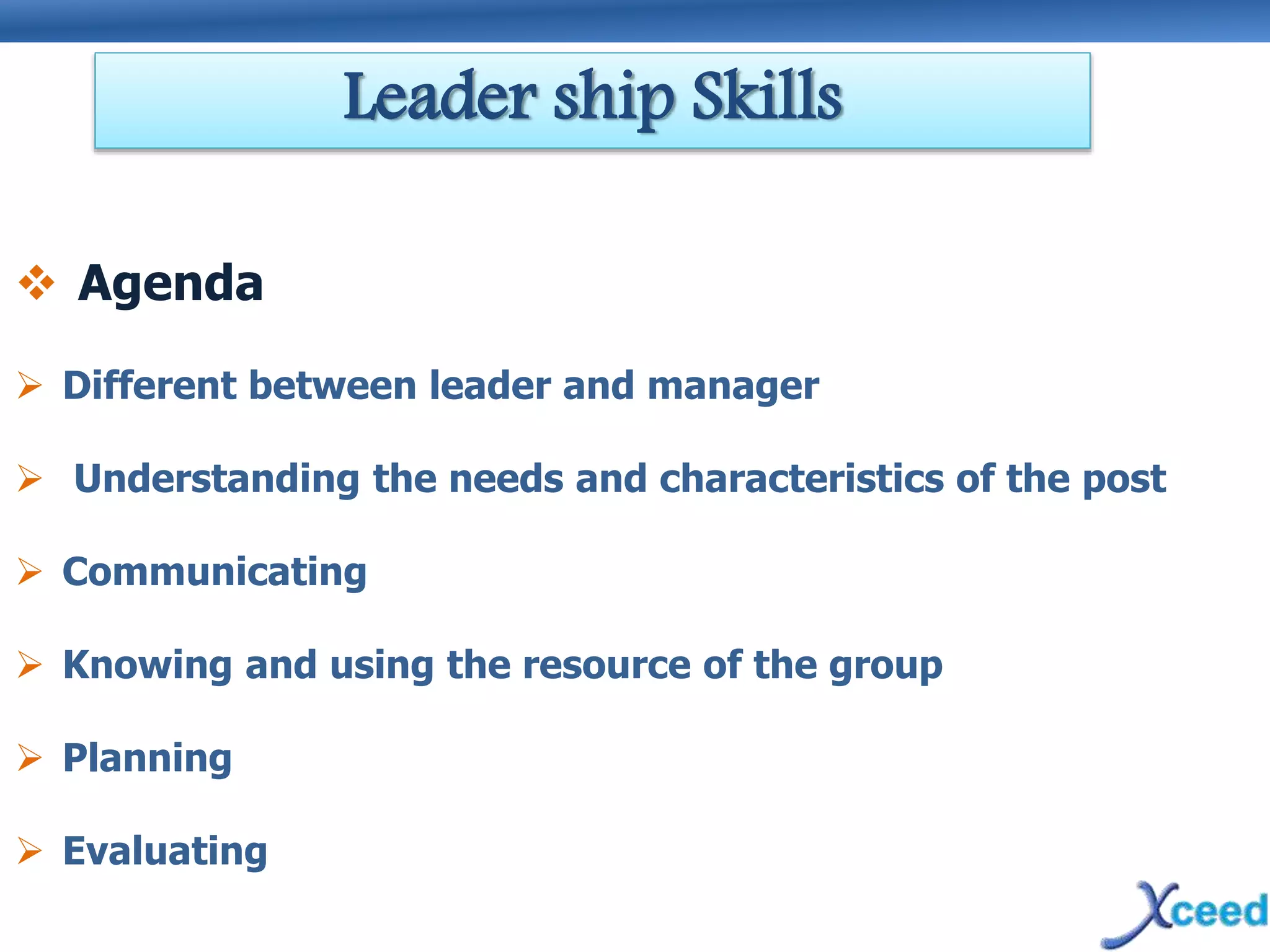 Leader ship Skills | PPTX