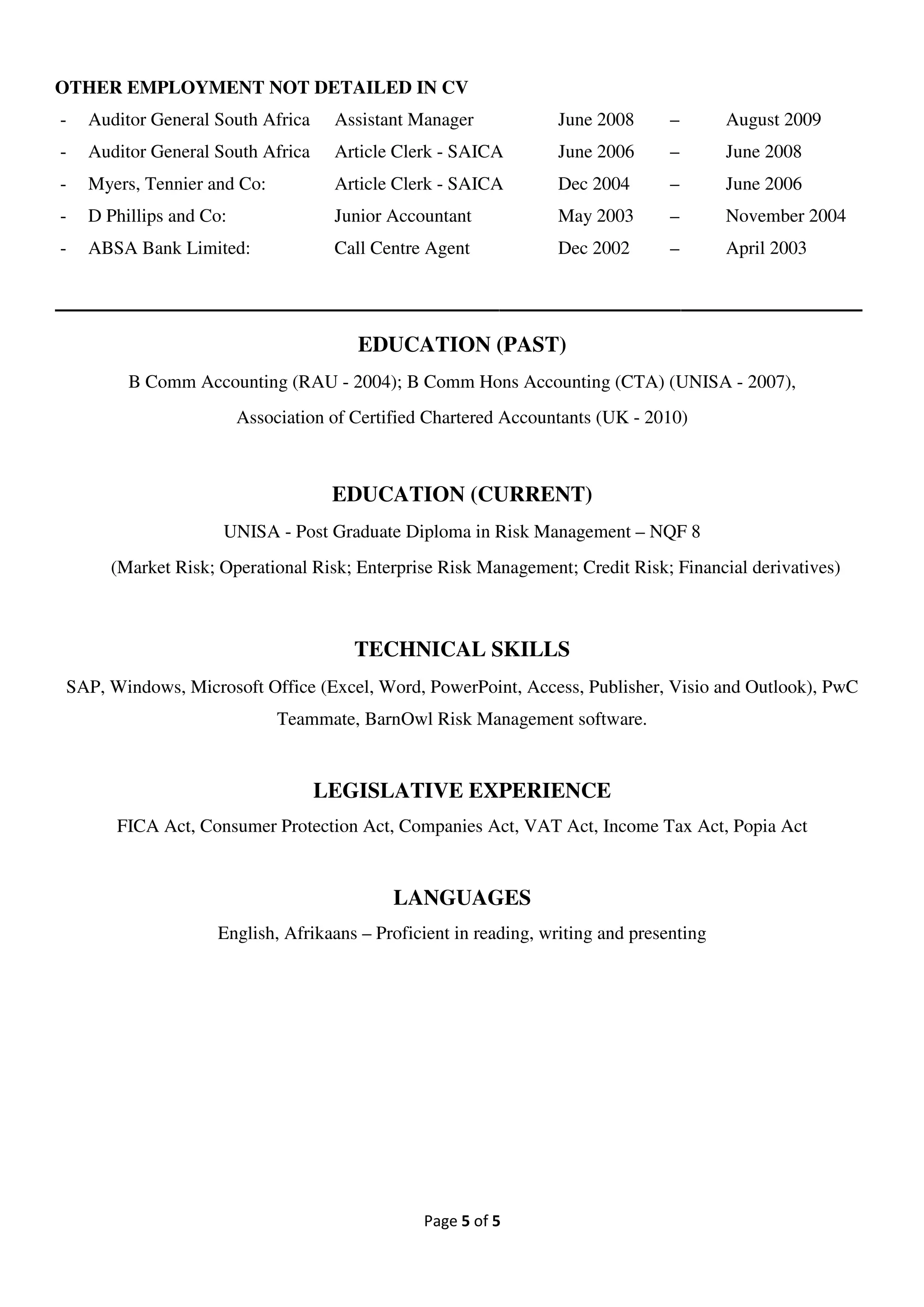 Corporate Profile Pieter Jordaan | PDF