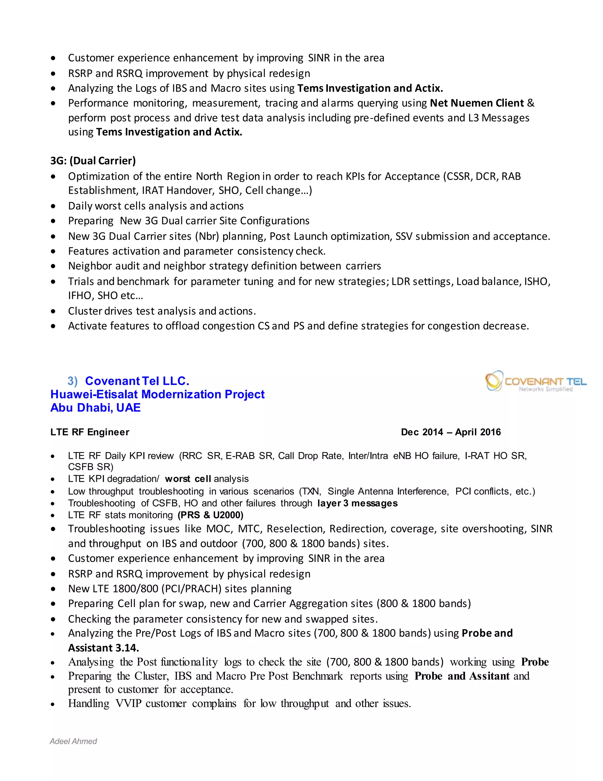 Adeel Ahmed- CV | DOCX | Computer Networking | Computing