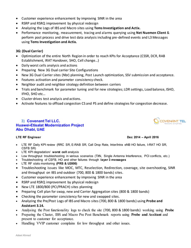 Adeel Ahmed- CV | DOCX | Computer Networking | Computing