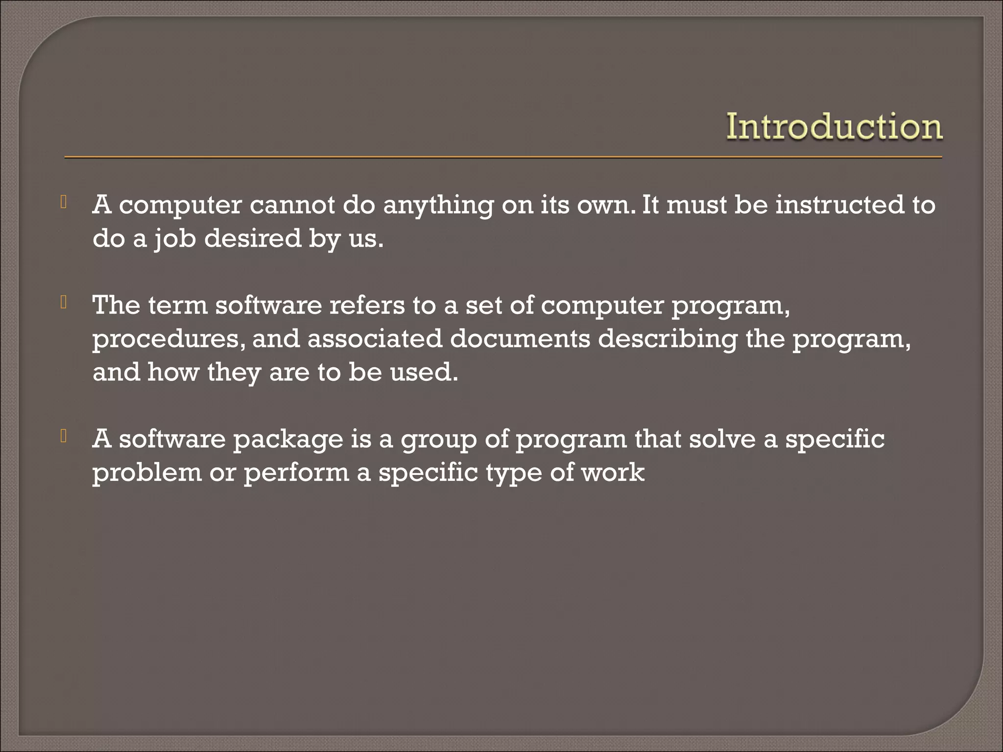 Presentation on different kinds of software | PPT