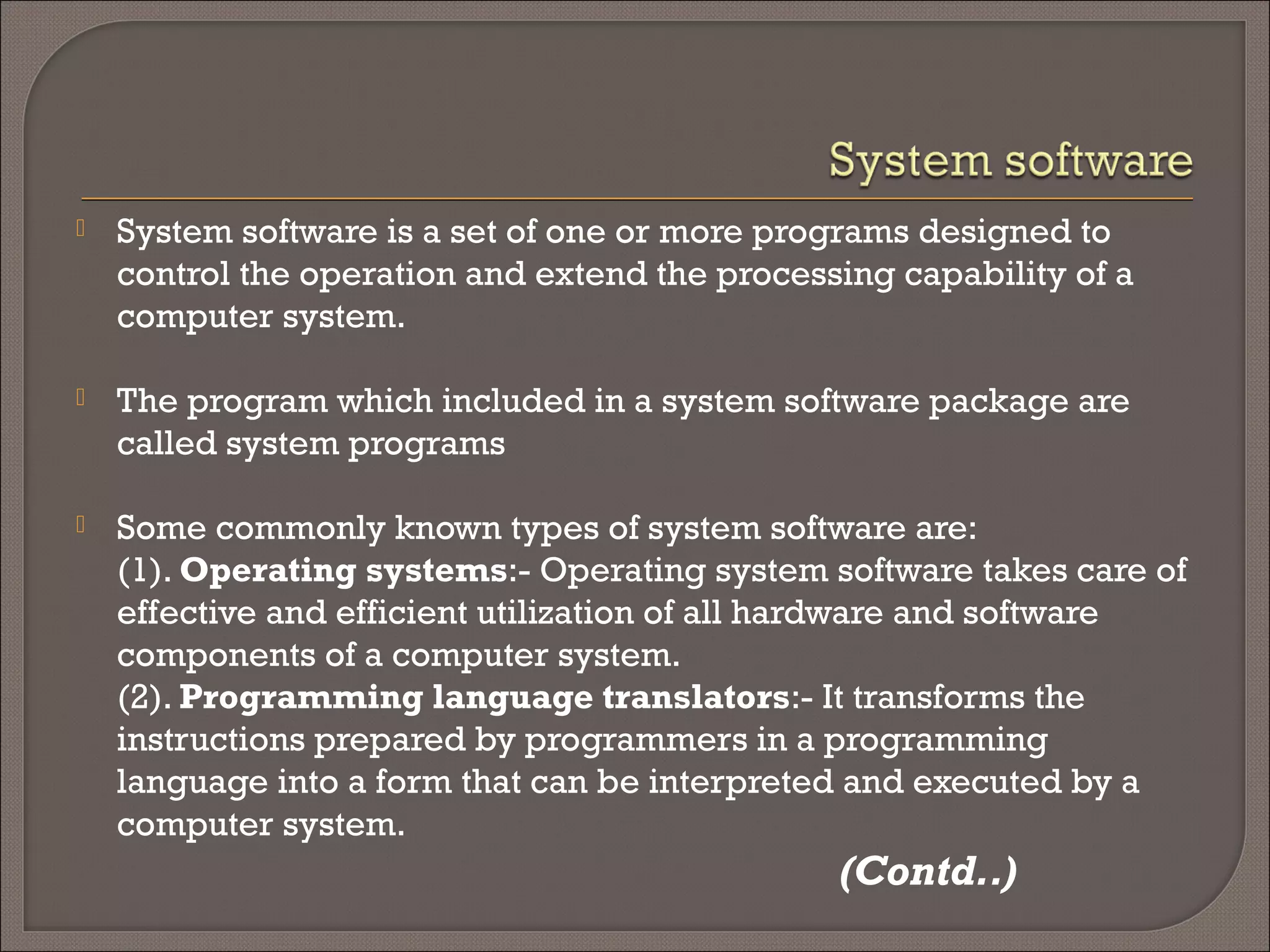 Presentation on different kinds of software | PPT