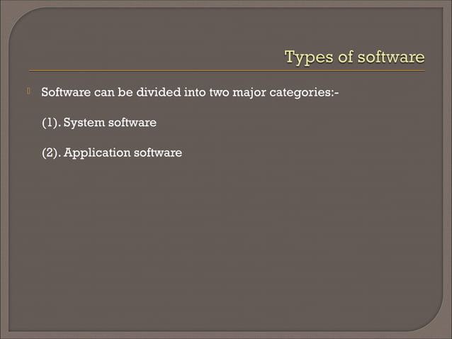 Presentation on different kinds of software | PPT | Operating Systems ...