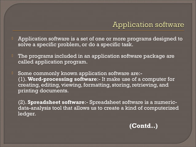 Presentation on different kinds of software | PPT | Operating Systems | Computer Software and ...