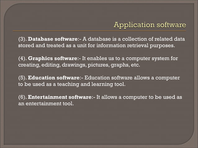 Presentation on different kinds of software | PPT | Operating Systems ...