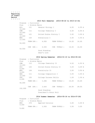 TCC Transcript | PDF