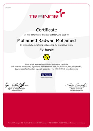 EX Certificate | PDF