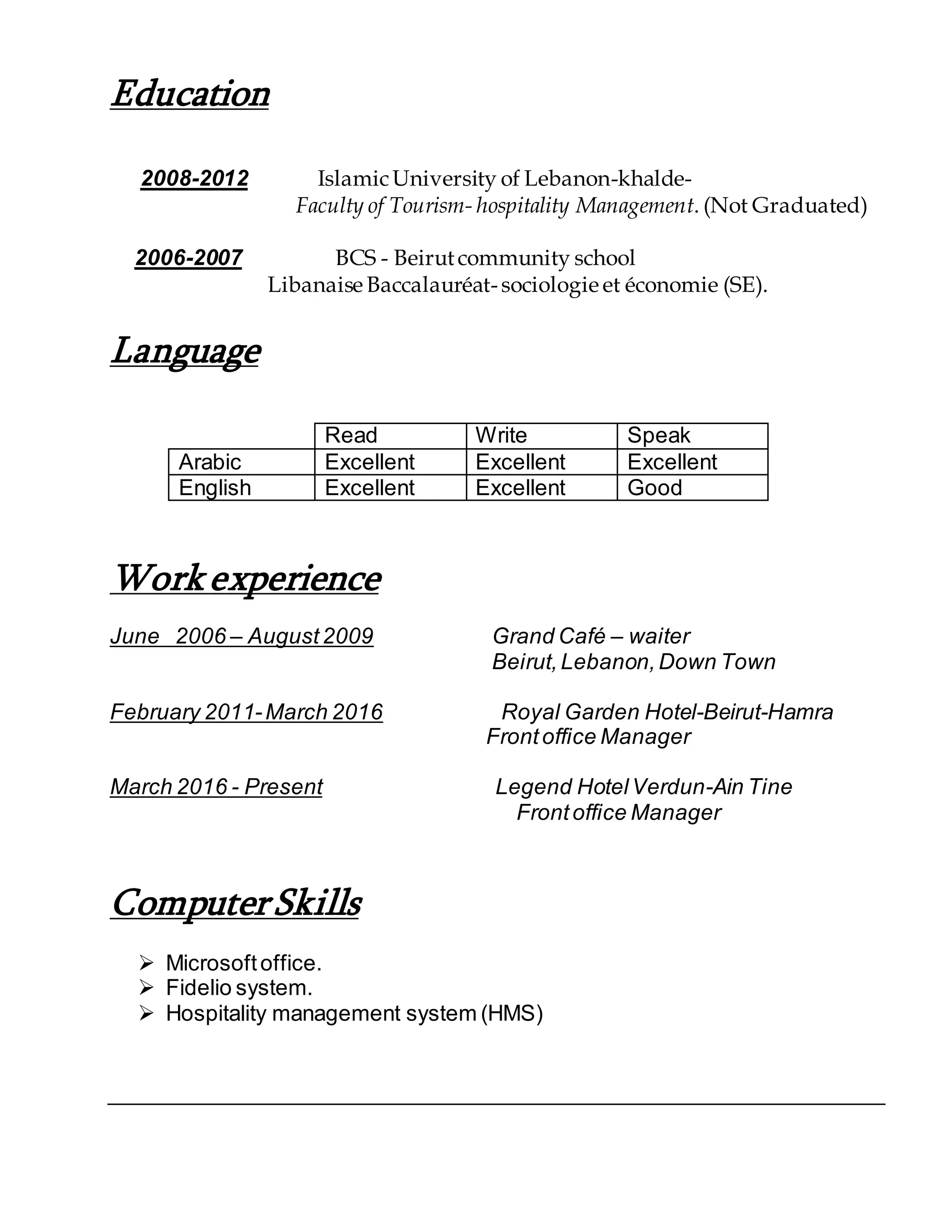 MUSTAFA NASSAR CV-1 | PDF