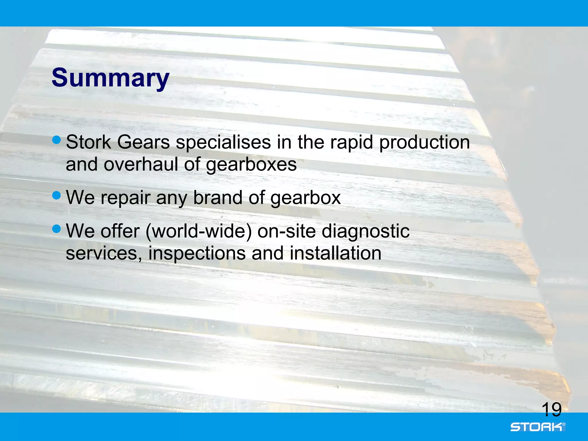 Stork Gears official presentation | PPT