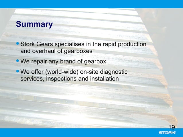 Stork Gears official presentation | PPT | Manufacturing Industry ...
