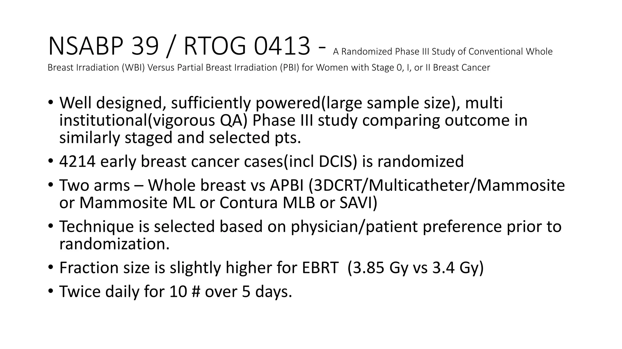 APBI Accelerated Partial Breast Irradiation in Early Breast Cancer | PPTX