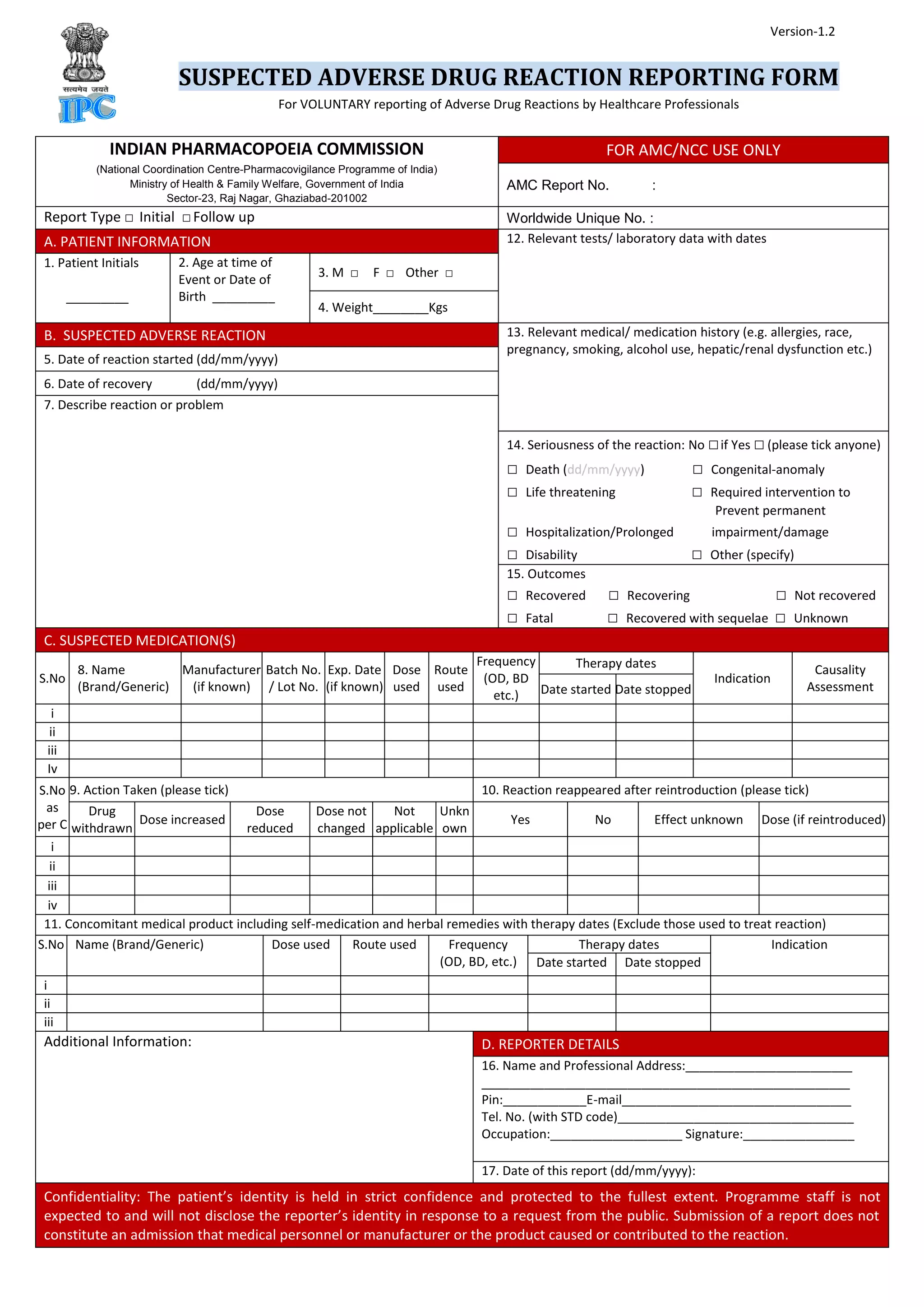 ADR Form version 1.2 2015 | PDF