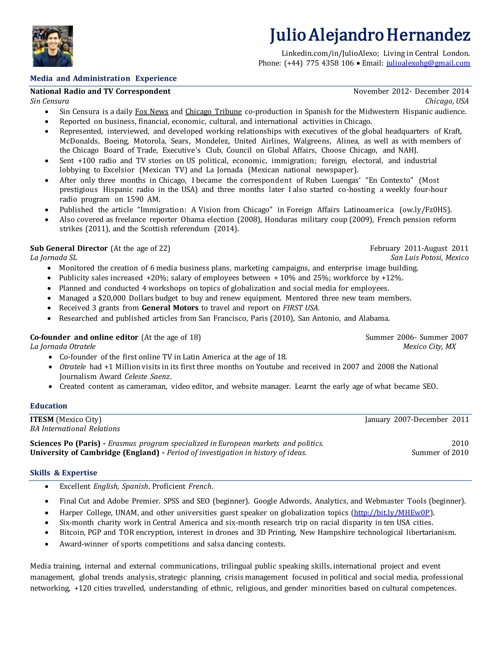 CV Julius Alexander 2015 | DOCX