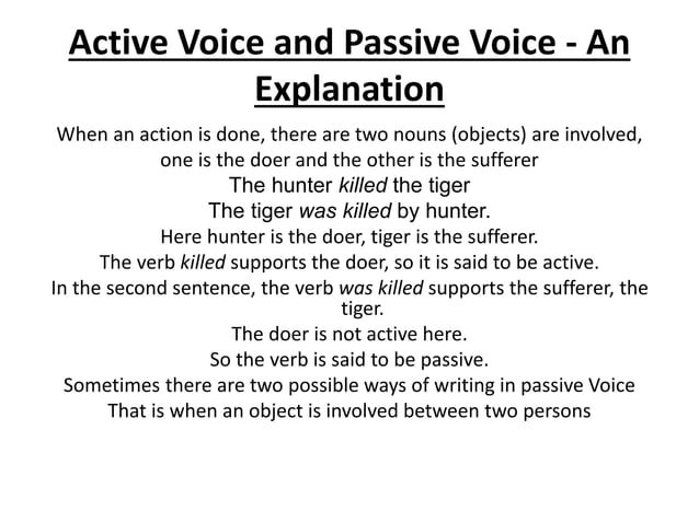 Active Voice | PPT