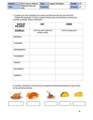 6° actividades evaluativas de food and drink.docx