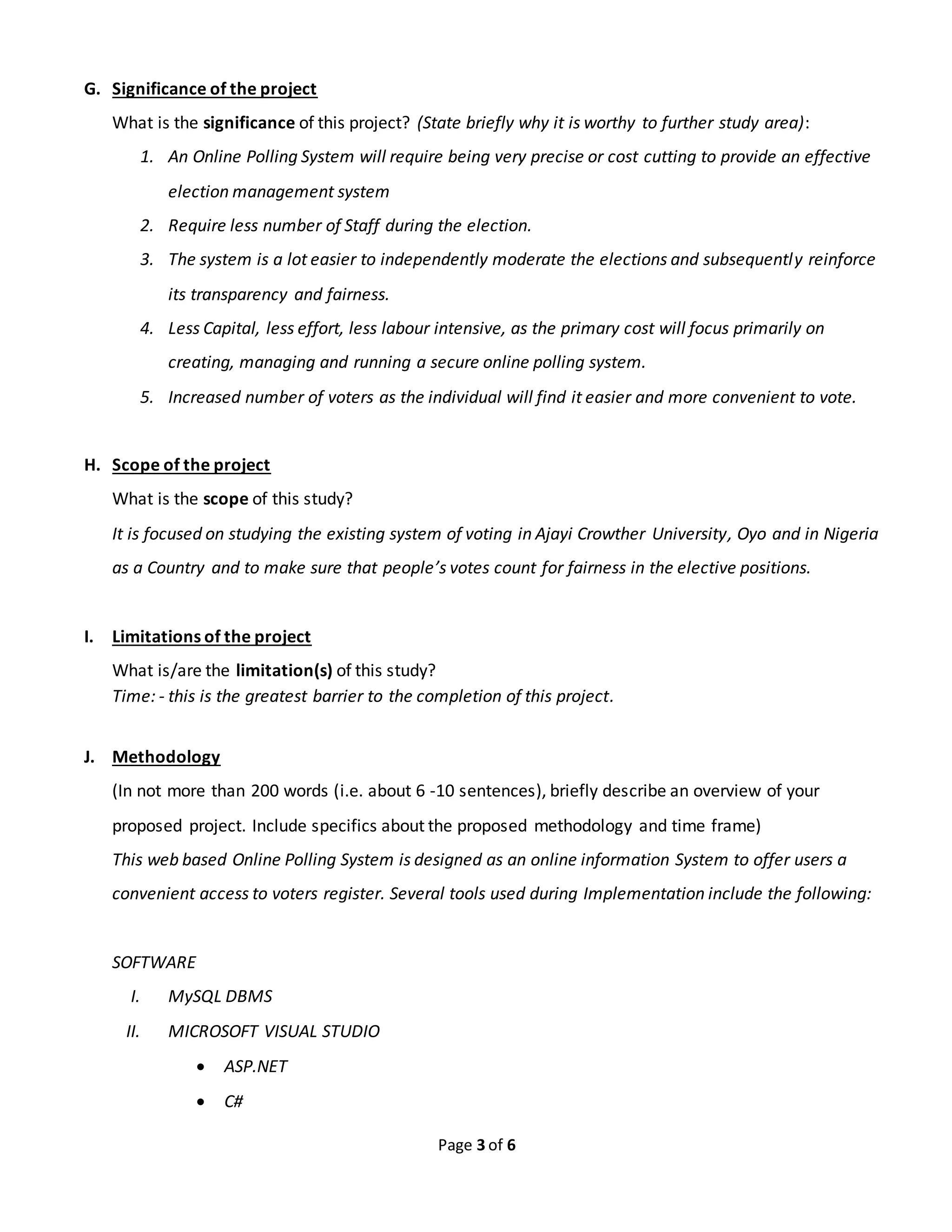 Online Polling System Proposal | PDF