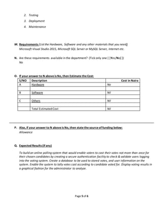 Online Polling System Proposal | PDF