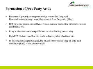 ELT10 Bangera - Free Fatty Acid Reduction in Edible Oils | PPT