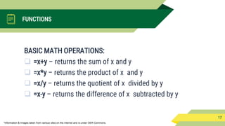 6 Advance Spreadsheet Skill.pptx | Operating Systems | Computer Software and Applications
