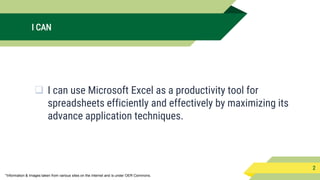 6 Advance Spreadsheet Skill.pptx | Operating Systems | Computer Software and Applications