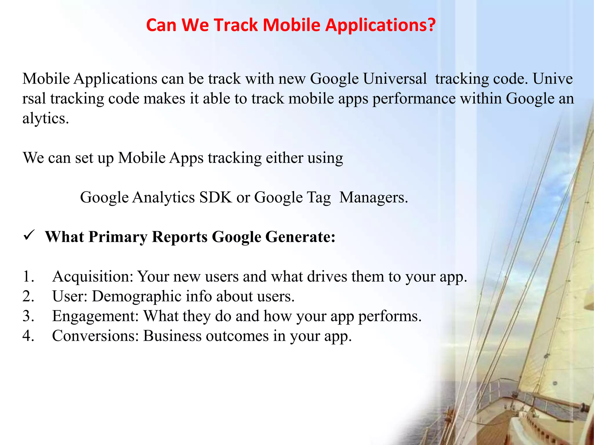 6 advance tracking features of google analytics | PPTX