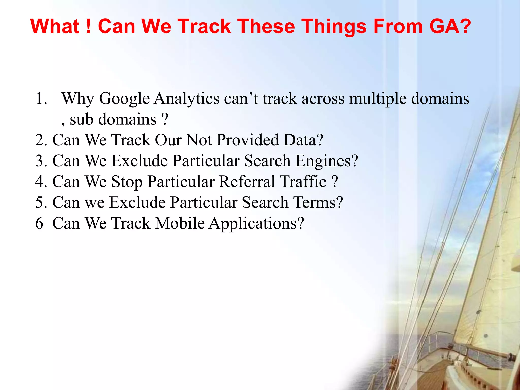 6 advance tracking features of google analytics | PPTX