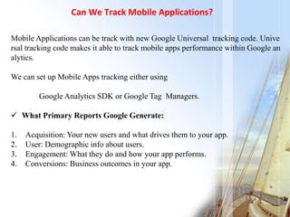 6 advance tracking features of google analytics | PPTX