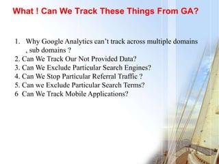 6 advance tracking features of google analytics | PPTX