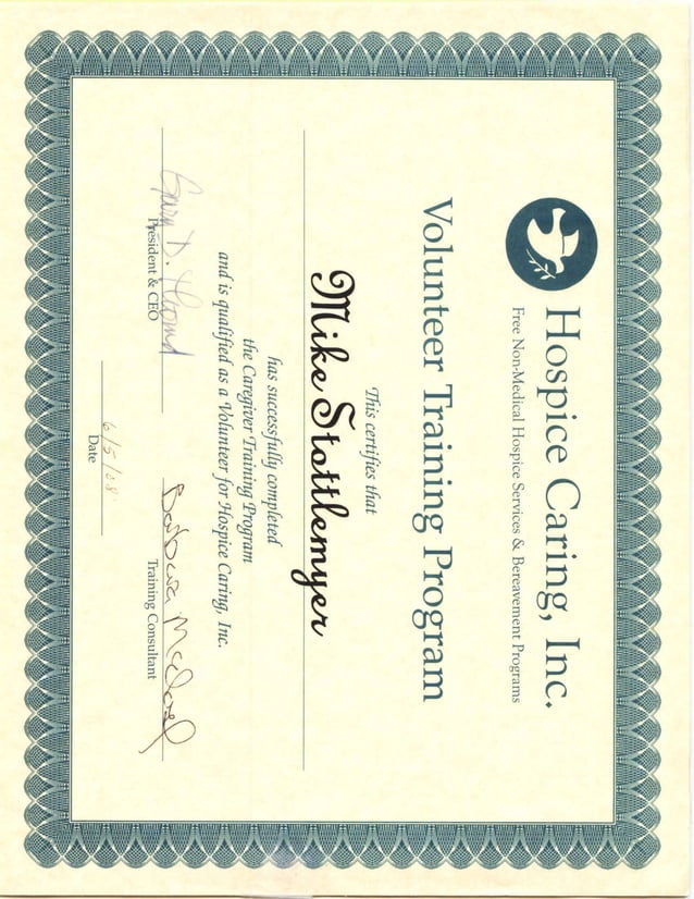Hospice Training Certificates | PDF