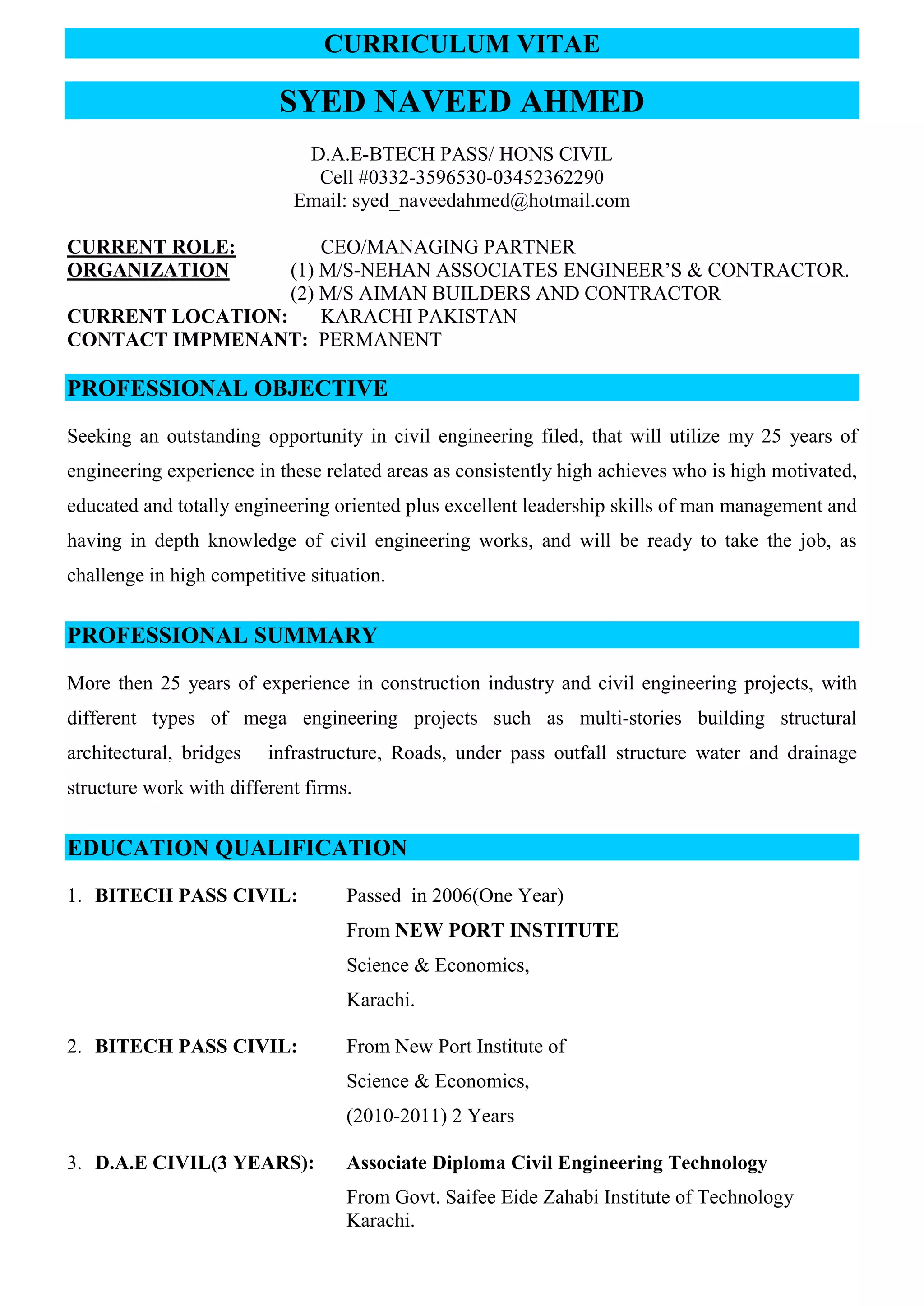 SYED NAVEED AHMED 1 | PDF