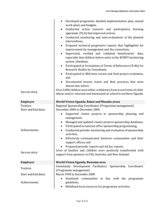 M&E Manager engenderhealth | DOCX | Postgraduate Education | College ...