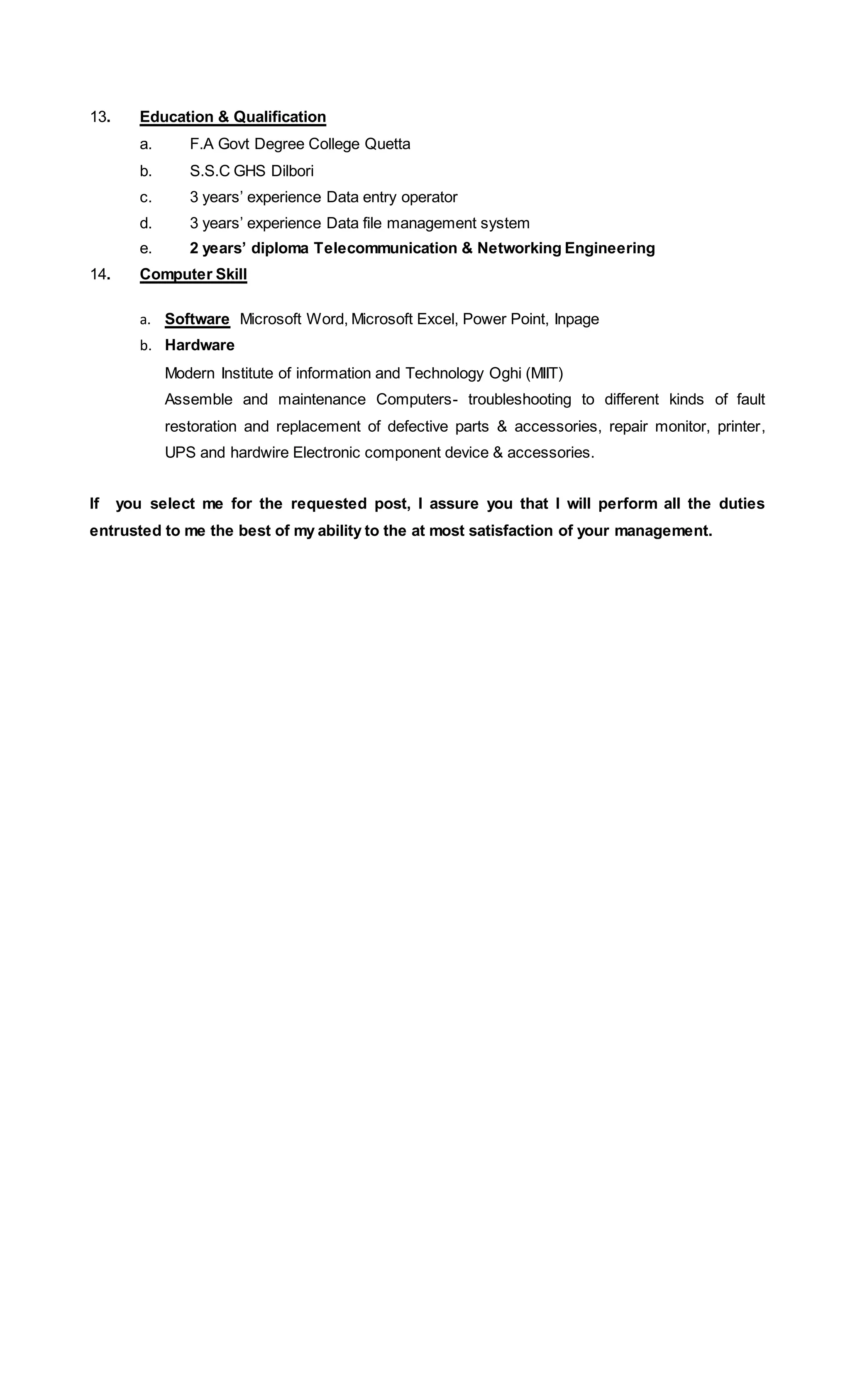 CV. Eng Muhammad Naseem | PDF