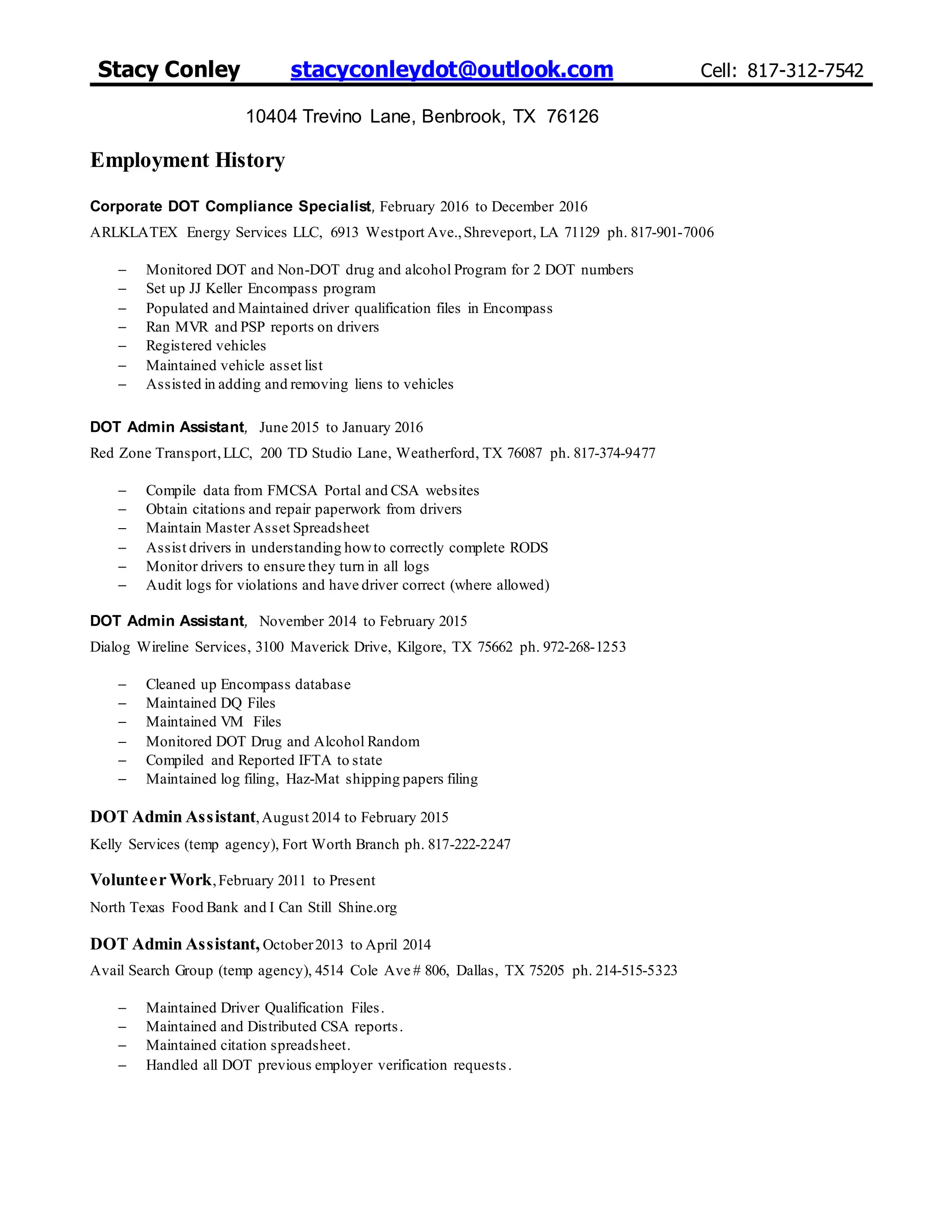 Stacy Conley-DOT-2017 | PDF