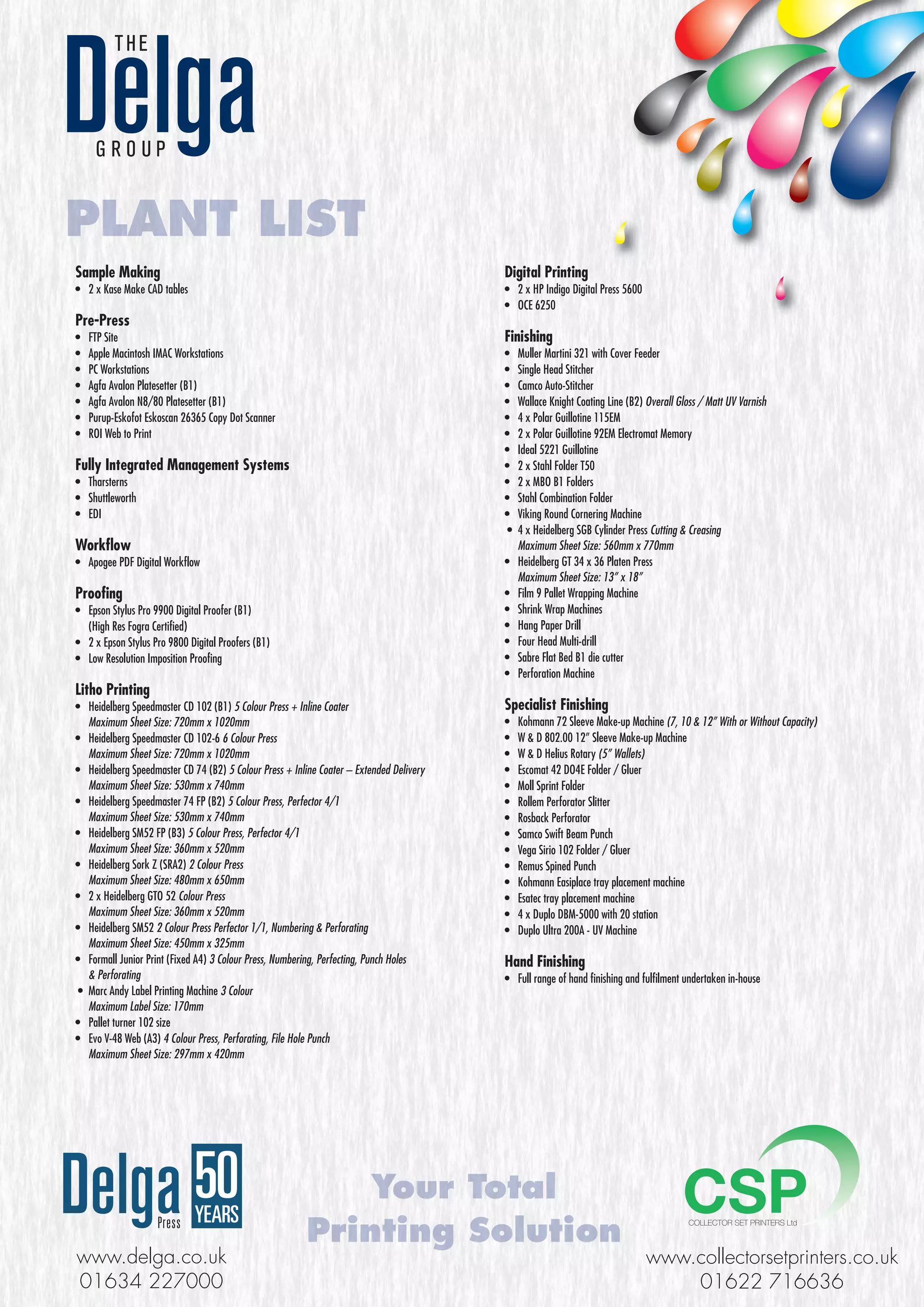 Delga Plant List 2015 | PDF
