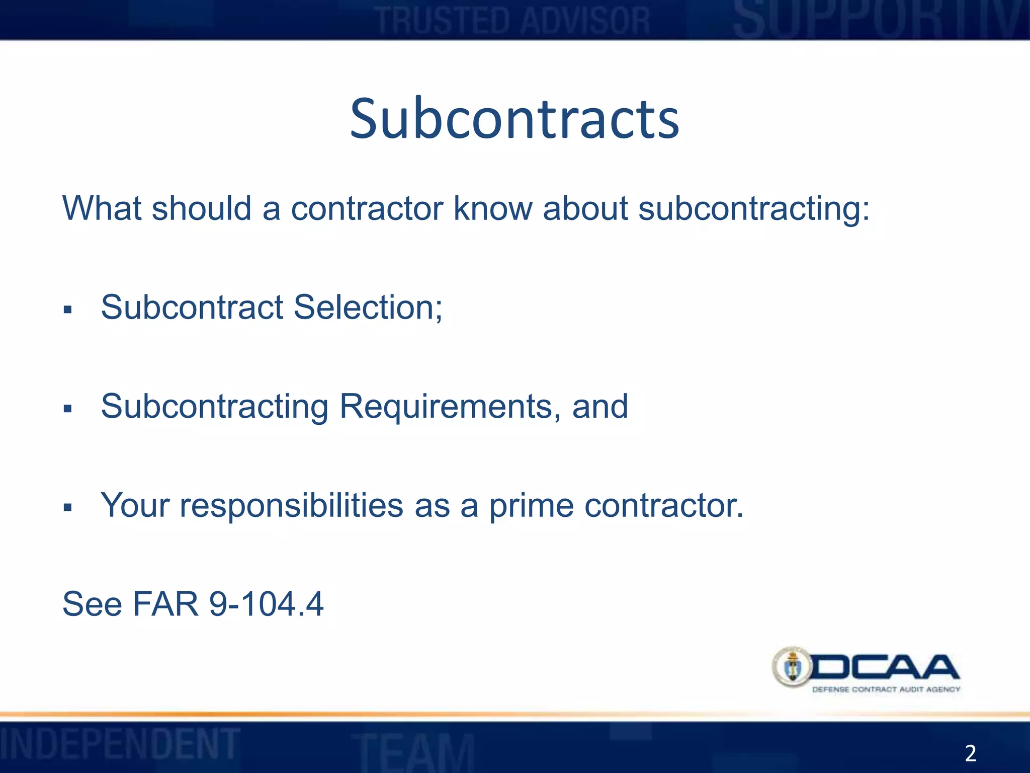 Monitoring_Subcontracts | PDF
