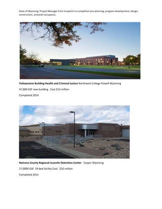 State of Wyoming Project Information | PDF