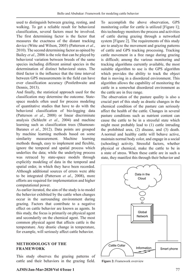 Framework For Modeling Cattle Behavior Through Grazing Patterns Pdf