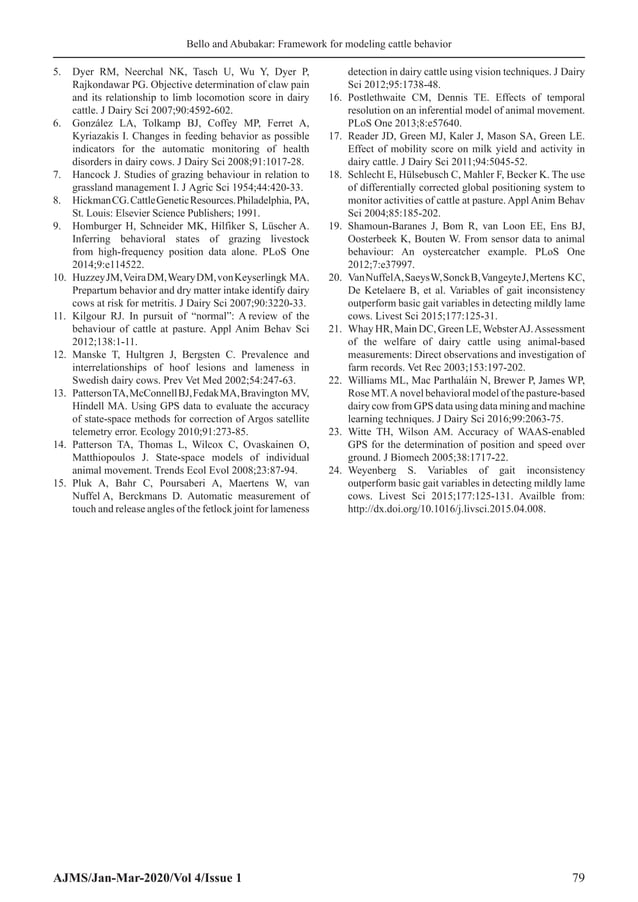 Framework For Modeling Cattle Behavior Through Grazing Patterns Pdf