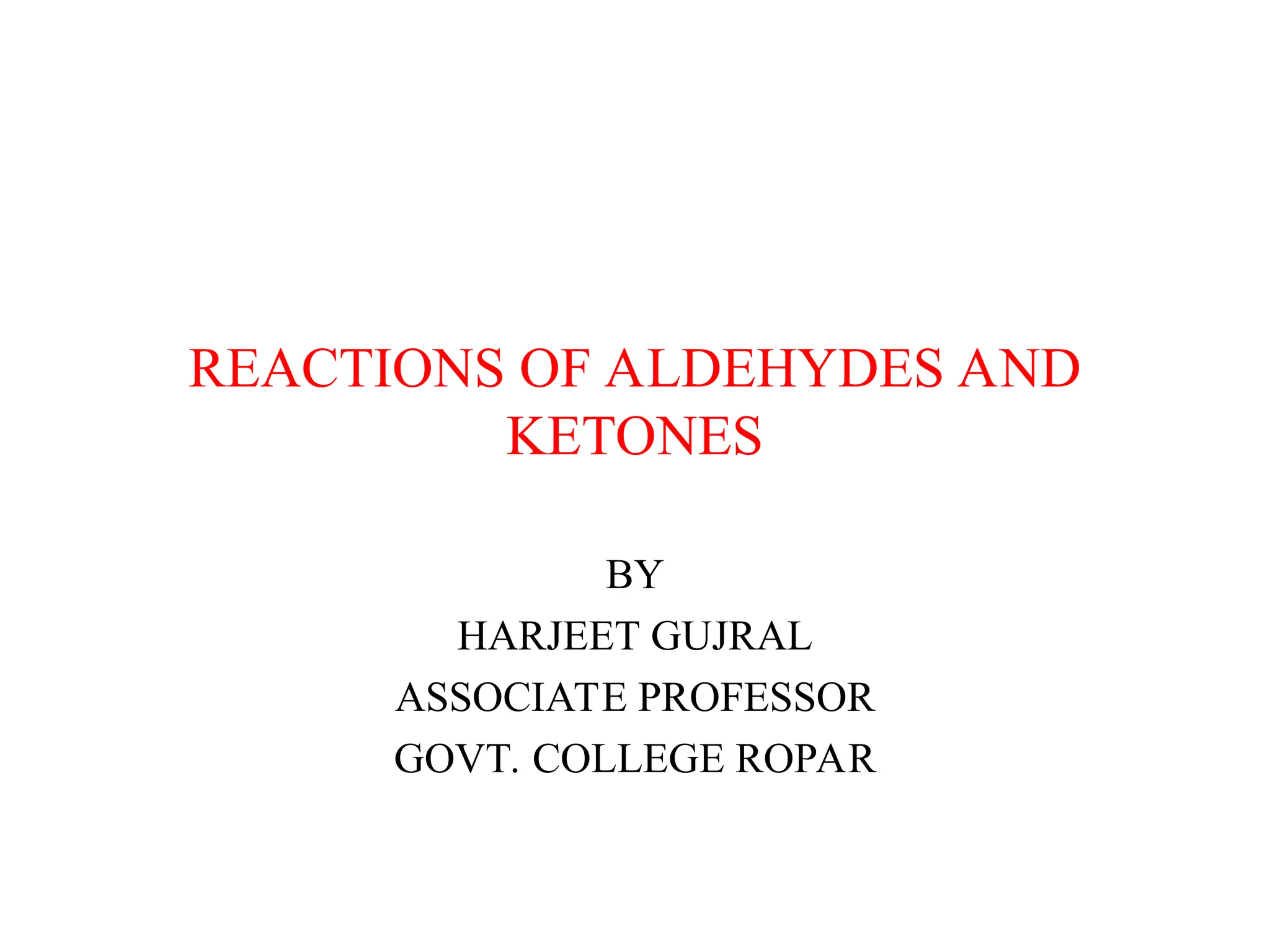 Reaction aldehydes and ketones-reactions.ppt
