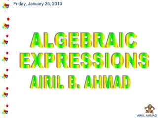 NOTE MATH FORM 3 - ALGEBRAIC | PPT