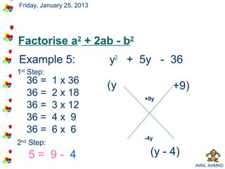 NOTE MATH FORM 3 - ALGEBRAIC | PPT