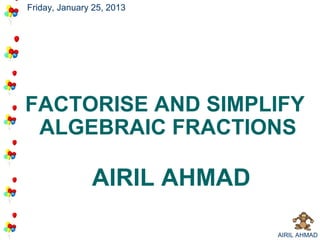 NOTE MATH FORM 3 - ALGEBRAIC | PPT