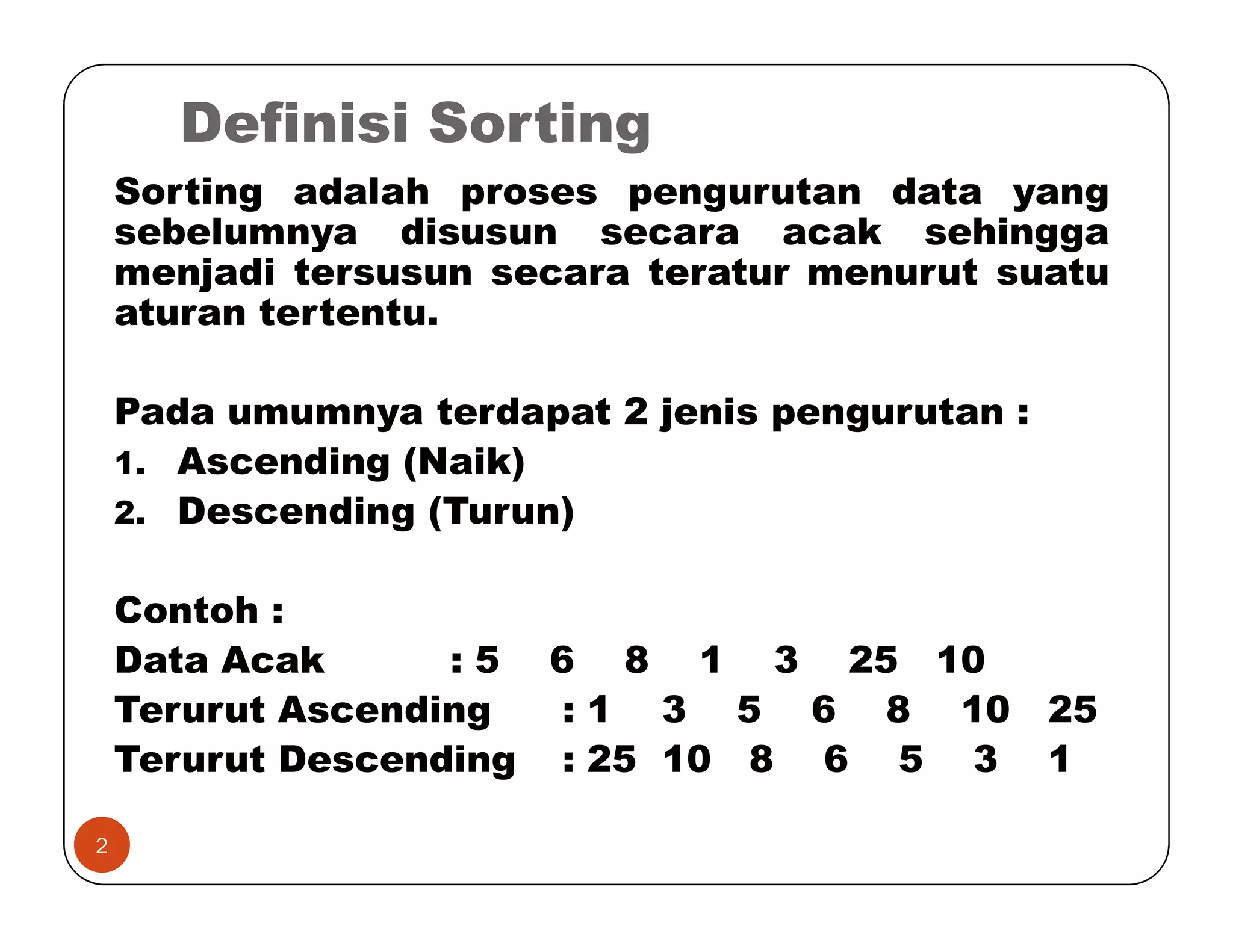 6 Algoritma Pengurutan Data | PDF
